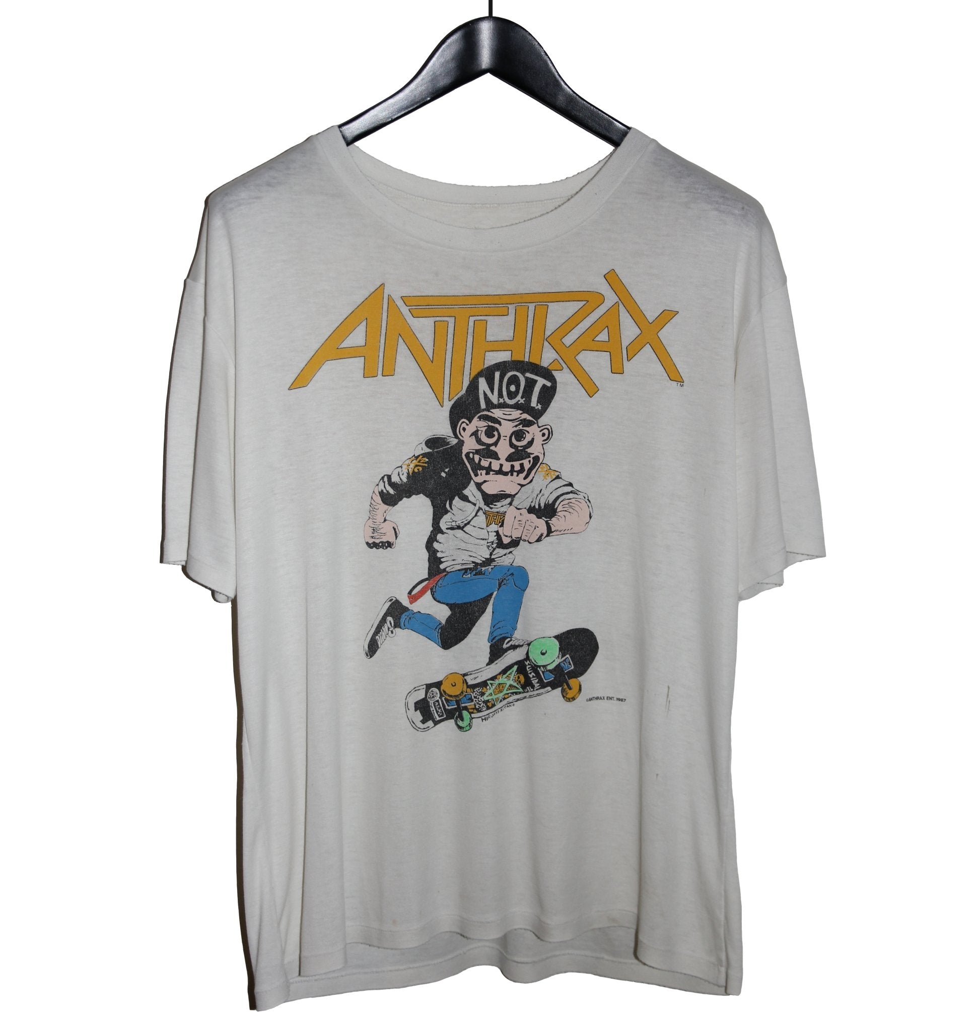 Anthrax 1987 Mosh It Up Tour Shirt – Faded AU Anthrax 1987 Mosh It Up Tour Shirt – Faded AU