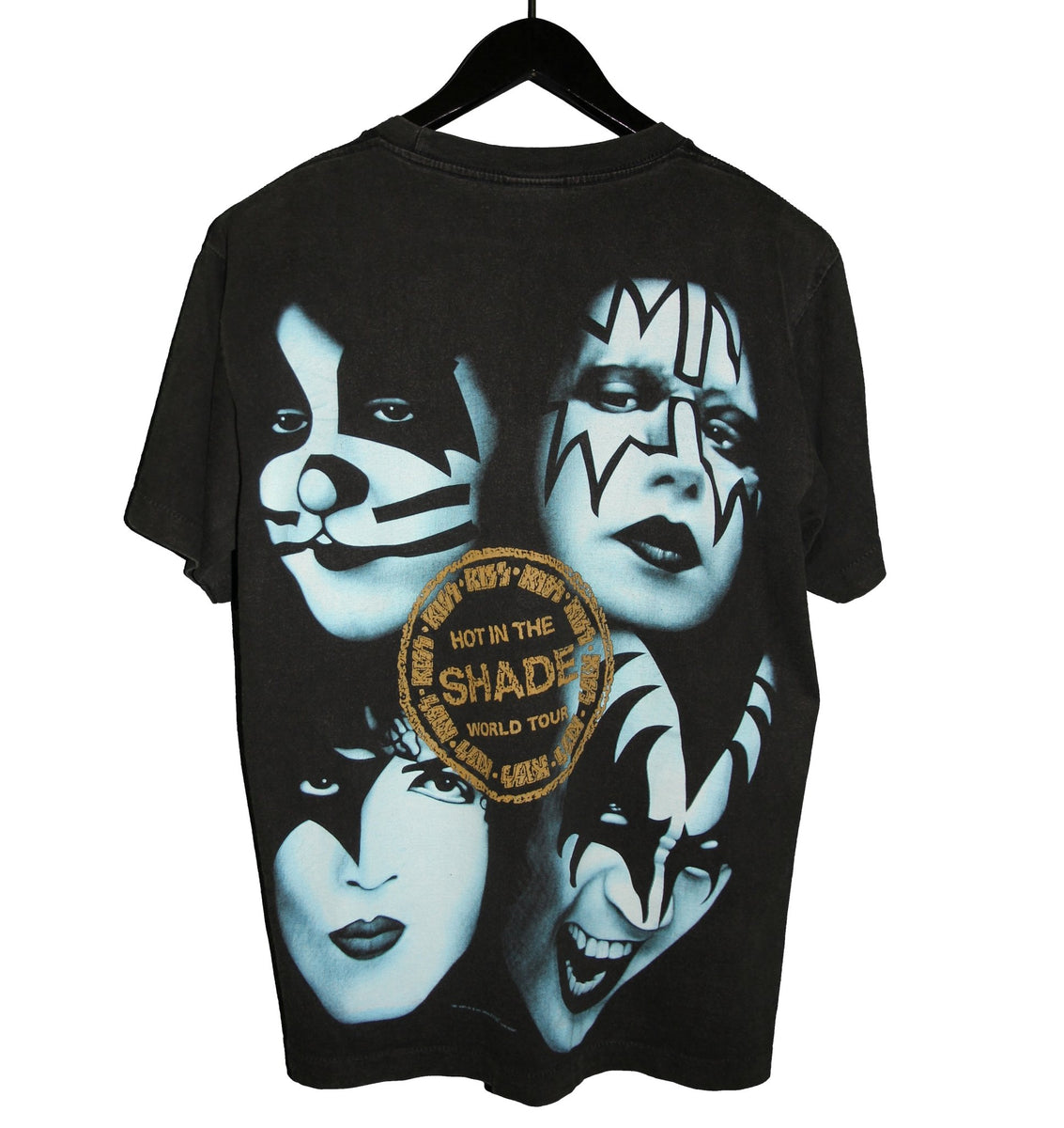 KISS 1997 Hot in the Shade All Over Print Tour Shirt – Faded AU