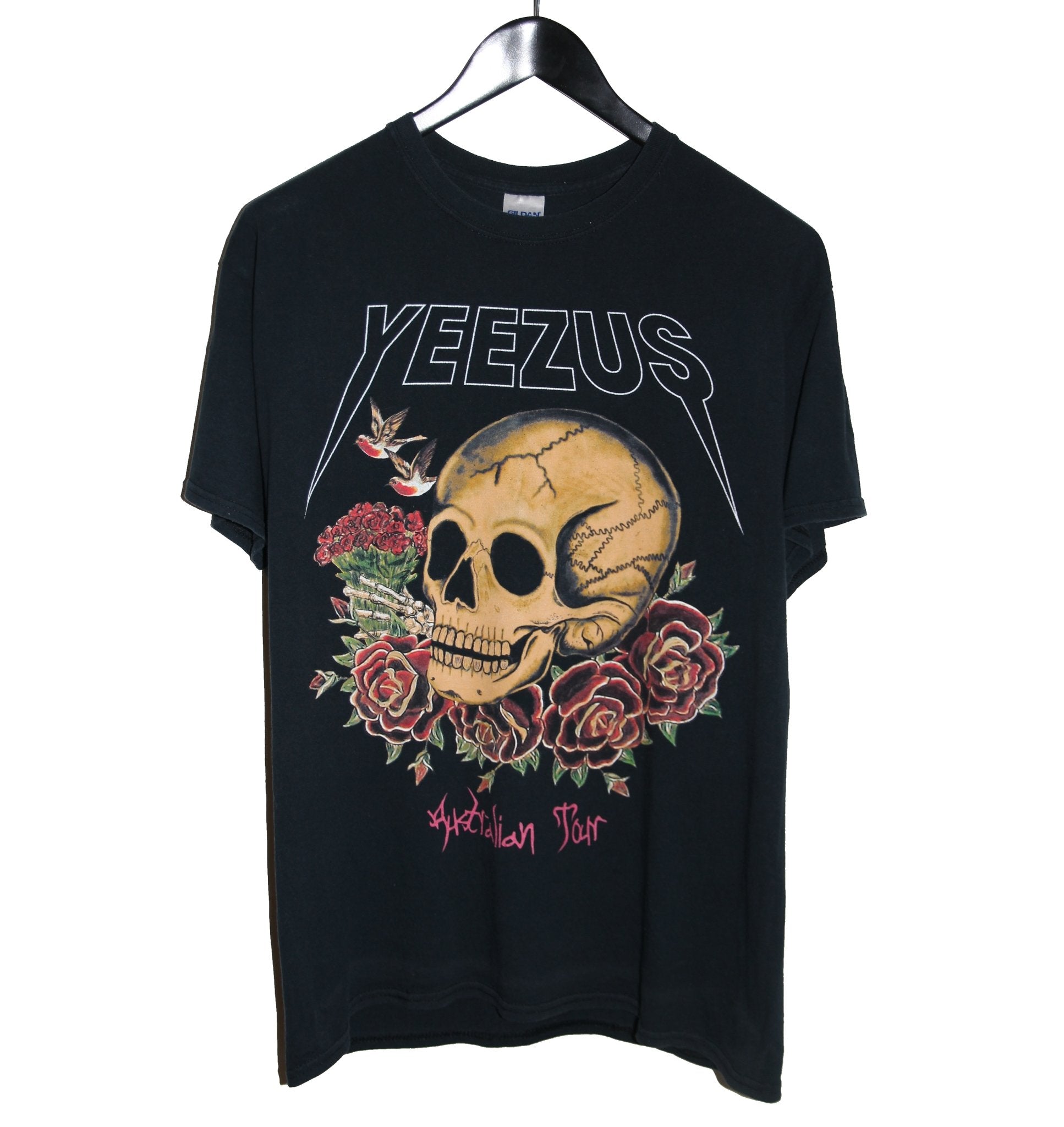 Yeezus 2014 Skull & Roses Australian Tour Shirt